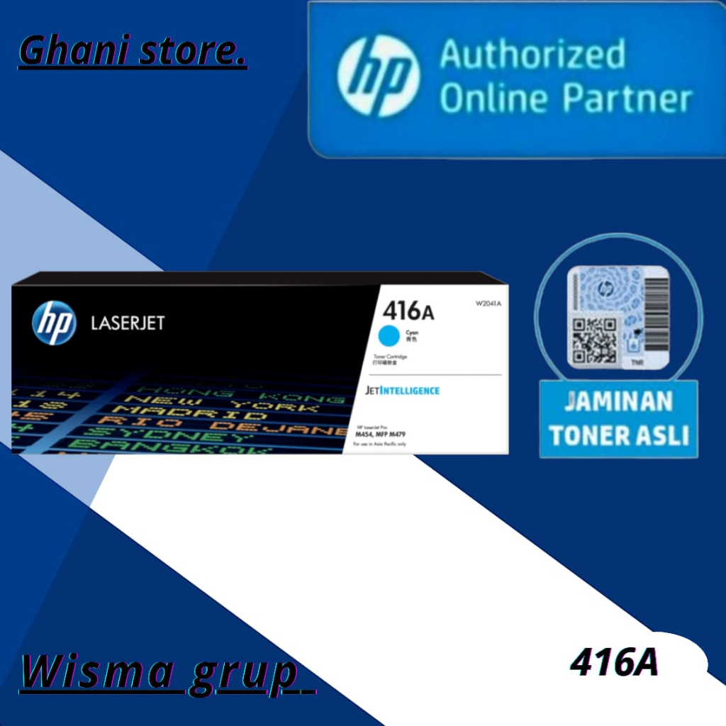 Jual Toner hp laserjet 416A cyan ( W2041A ) | Shopee Indonesia