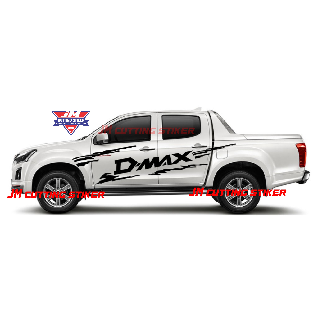 Jual Stiker sticker body mobil dmax cutting stiker striping isuzu dmax ...