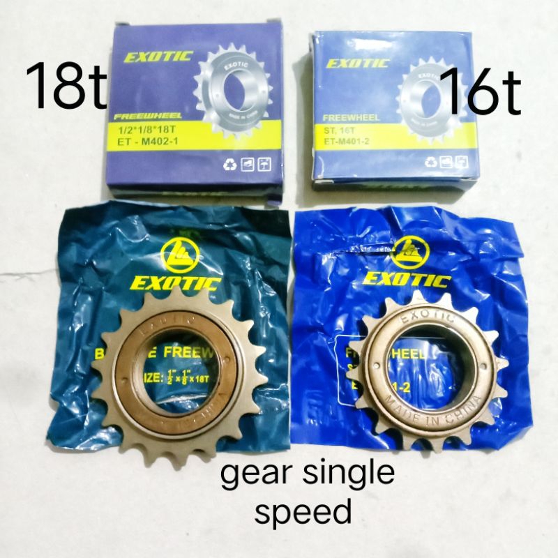 Jual gear single speed 16t/ 18t / 20t freewheel by united / leader gear belakang sepeda fixie ...
