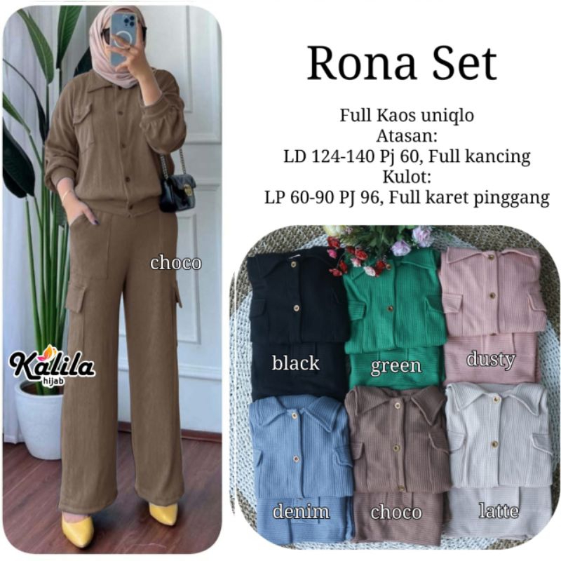 Jual Rona Setelan Uniqlo Kekinian Kalila | Shopee Indonesia