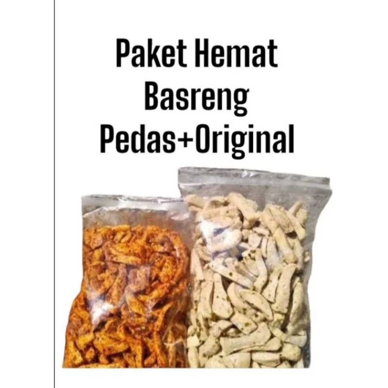 Jual Paket Hemat Basreng Stik Basreng Bulat Pedas+Original Daun Jeruk ...