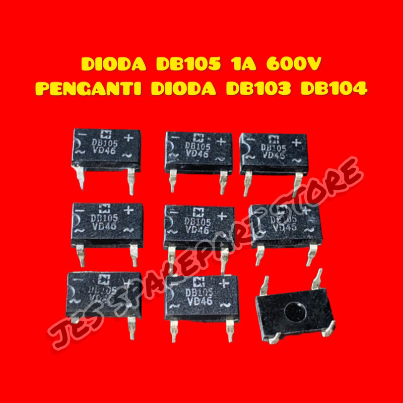 Jual DIODA DB105 1A 600V PENGANTI DIODA DB103 DB104 | Shopee Indonesia