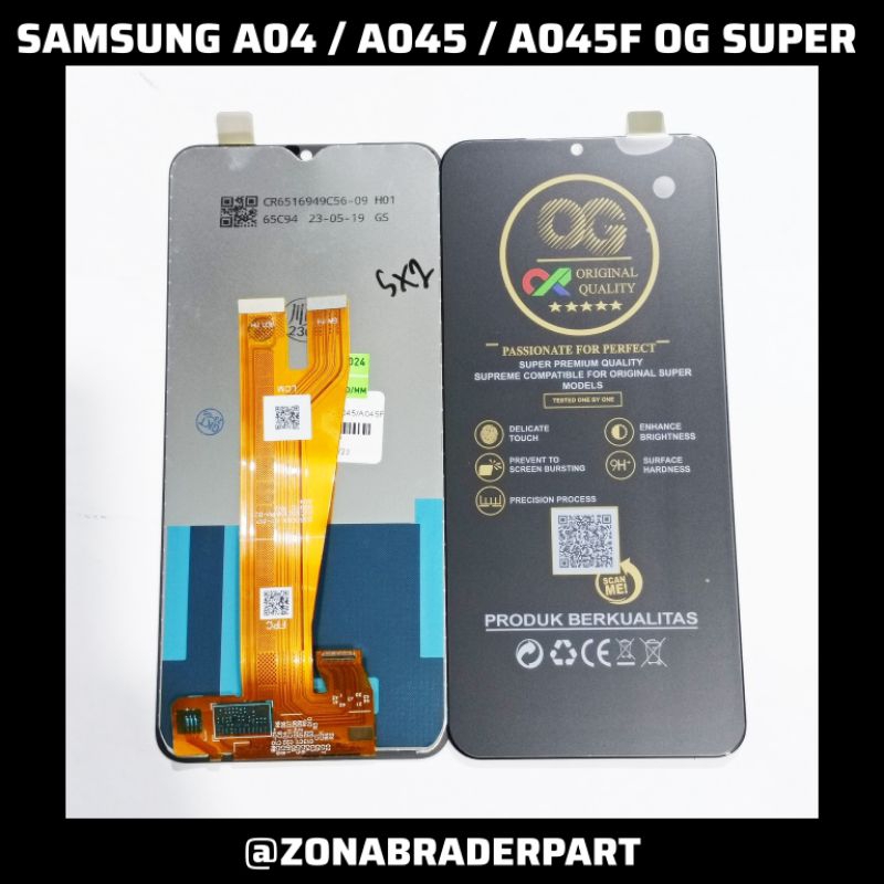 Jual LCD + TS SAMSUNG A04 / A045 / A045F OG SUPER ORIGINAL QUALITY ...