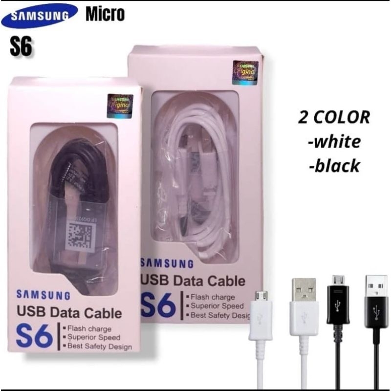 Jual Kabel Data Samsung S6 Mikro USB Original | Shopee Indonesia