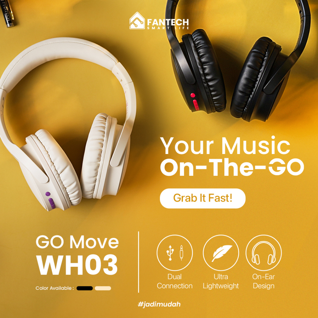 Jual FANTECH Headphone Bluetooth Headset Wireless WH01 WH02 WH03 GO ...