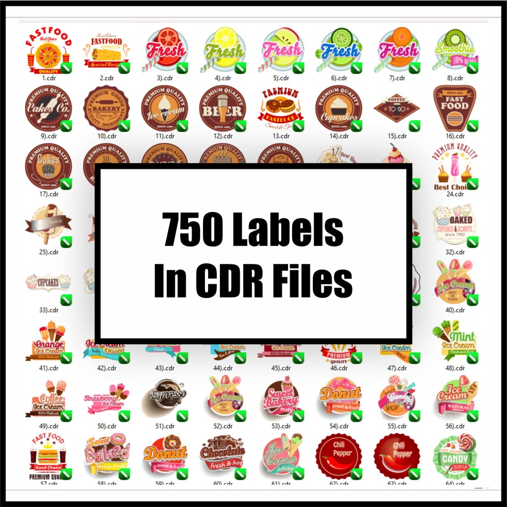 Jual 750 Label CorelDraw_CDR Files_CorelDraw Files | Shopee Indonesia