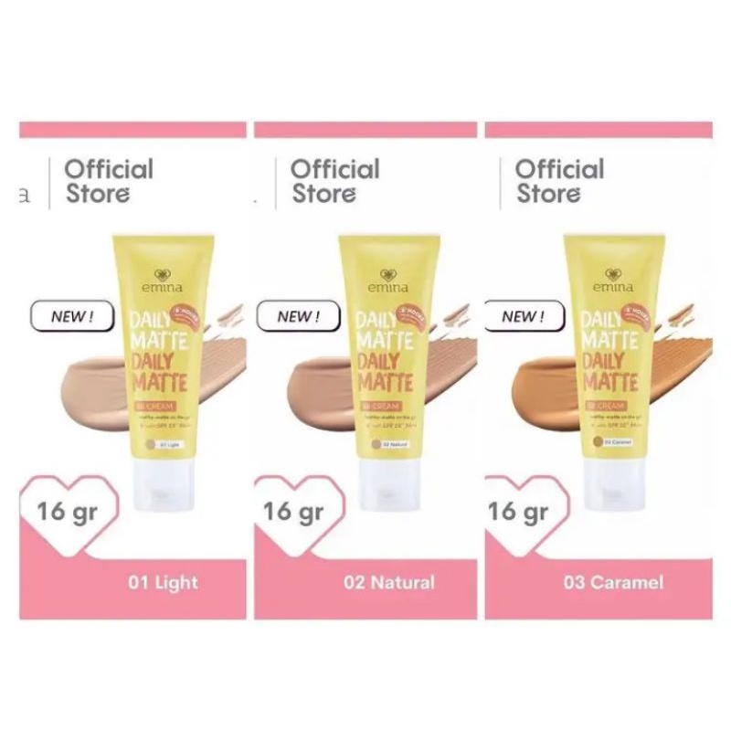 Jual Emina Daily Matte BB Cream 16 g - Melembabkan, Matte Finish, Oil ...