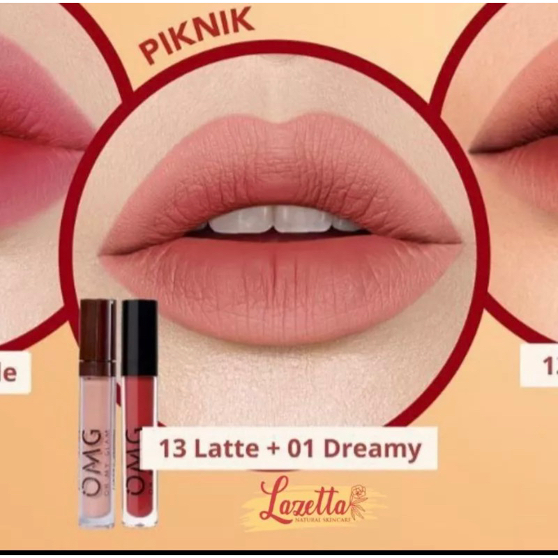 Jual (FREE GIFT) PAKET OMBRE LIPSTIK OMG lip matte tahan lama ...
