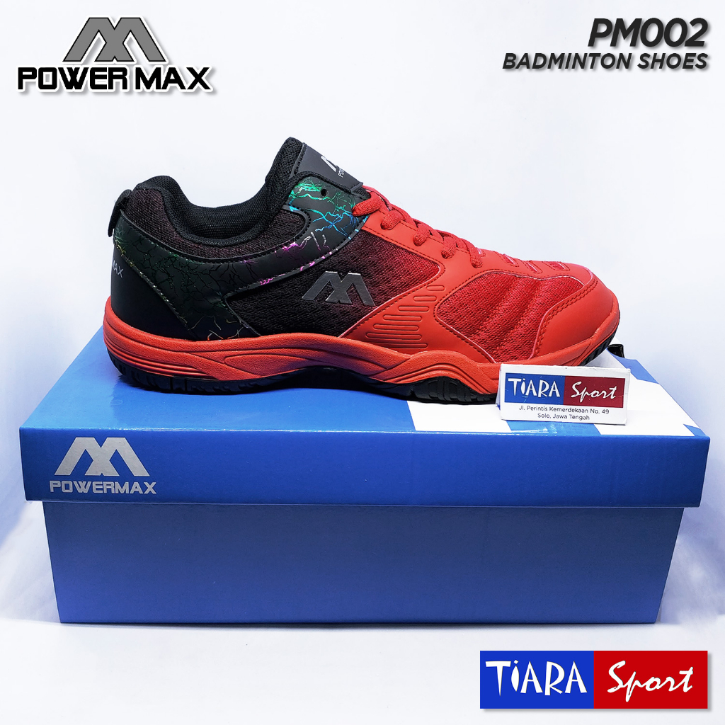 Jual Sepatu POWER MAX PM 002 - Red - Badminton Sport Shoes PM002 ...