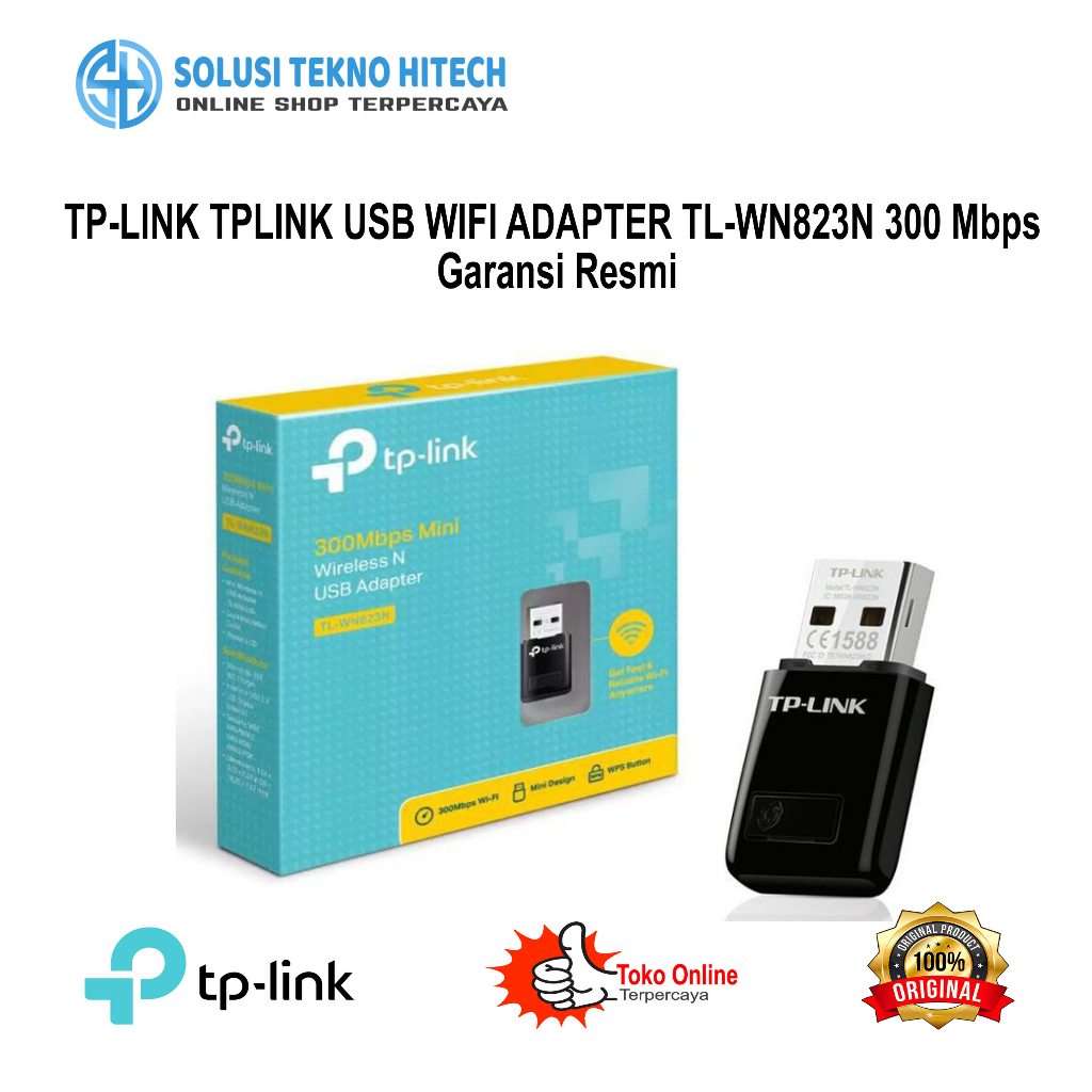 Jual TP-LINK TPLINK USB WIFI ADAPTER TL-WN823N 300 Mbps Garansi Resmi ...