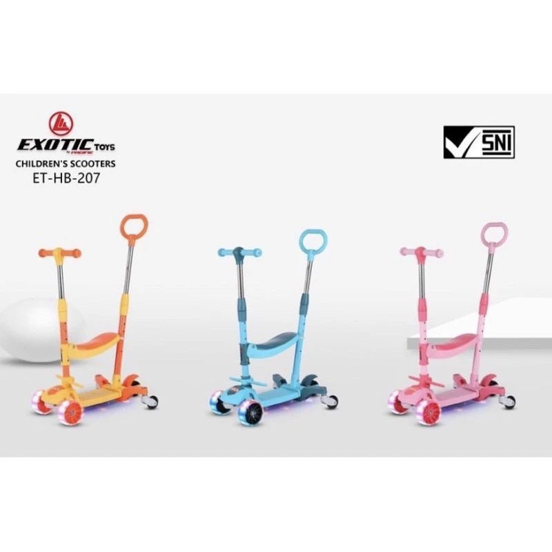 Jual Skuter Otoped HB207 Music and Light 3 in 1 Push Ride | Shopee ...
