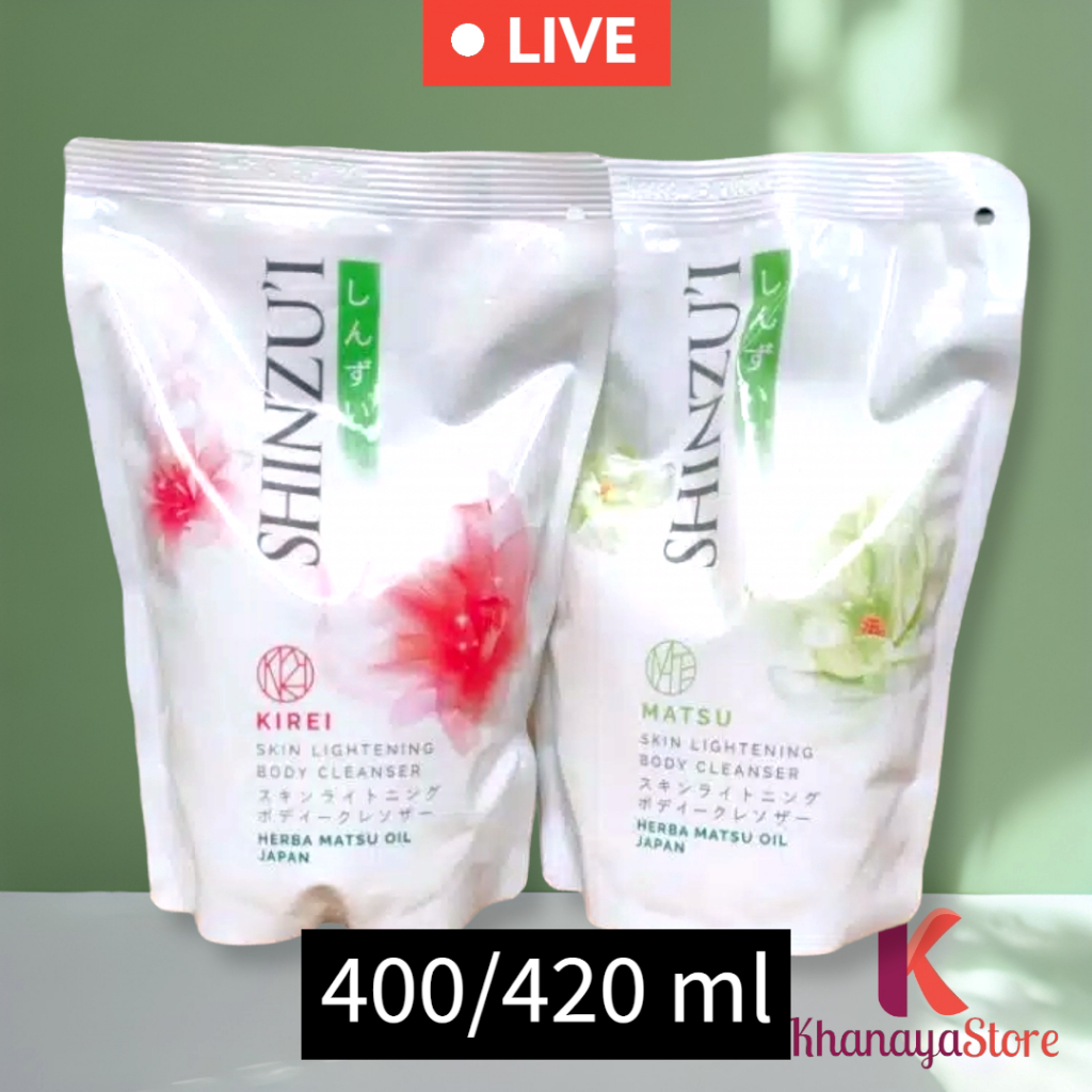 Jual Shinzui Body Cleanser Refill isi ulang kecil Kirei Matsu 400ml 400 ...
