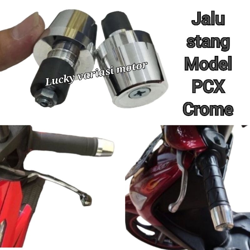 Jual Jalu stang chrome model pcx bandul jalu stang chrome universal ...