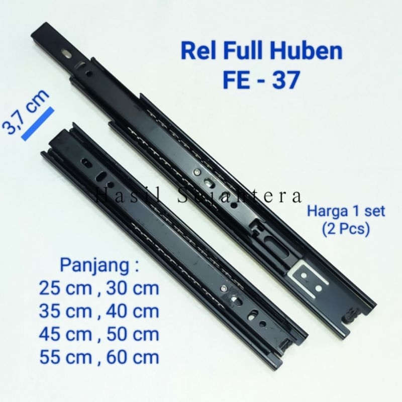 Jual Rel Laci Double 2x Tarik Full Extension FE 37mm HUBEN berbagai ...