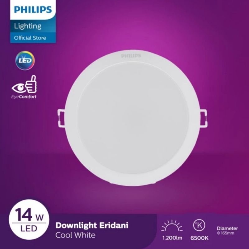 Jual Lampu Philips Eridani 14 W DL190B Putih - Led Downlight Philips ...