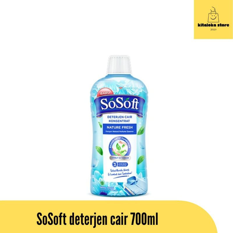 Jual so soft detergen cair konsentrat kemasan botol 700 ml | Shopee ...
