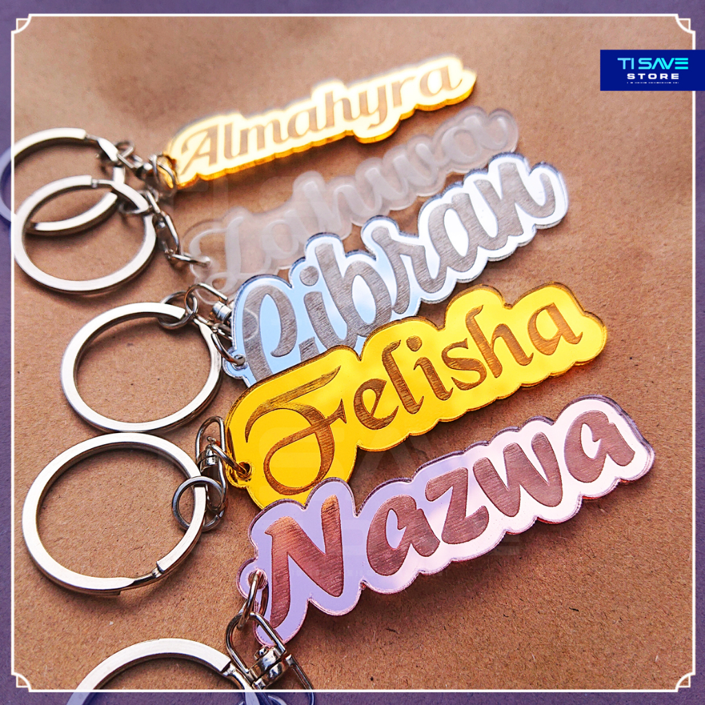 Jual Gantungan Kunci Akrilik Custom Nama | Shopee Indonesia