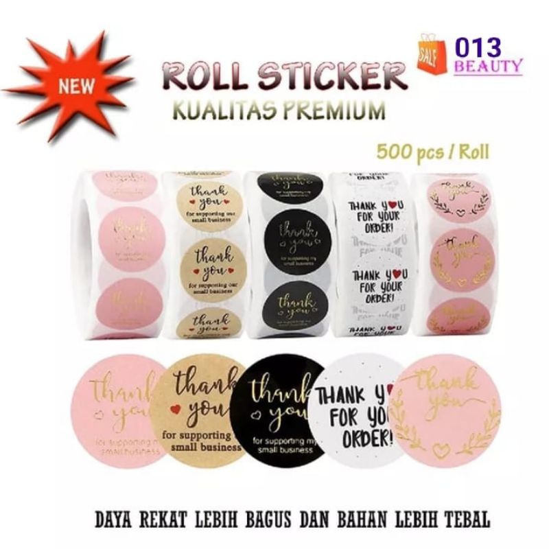 Jual Stiker Lebel Thank You 1 Roll 500 pcs | Shopee Indonesia