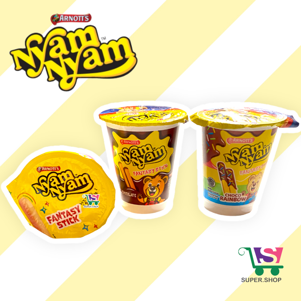 Jual Nyam Nyam Fantasy Stick Chocolate Choco Rainbow Strawberry