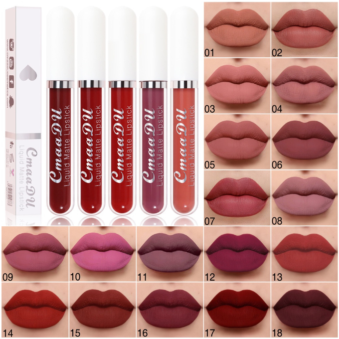 Jual CMAADU Liquid Matte Lipstick 12 Warna Lip Glaze Waterproof And Durable Long Lasting CM003 ...