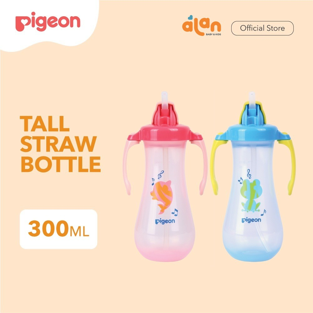 Jual PIGEON Tall Straw Bottle 300ML | Botol Minum Bayi | Shopee Indonesia