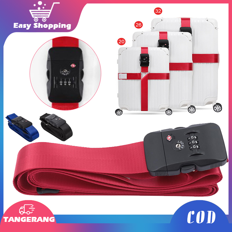 Jual Pengikat Koper TSA Sabuk Koper TSA Lock Tali Koper Silang Tali ...