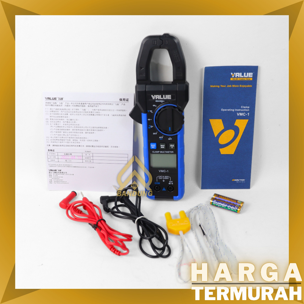 Jual DIGITAL CLAMP METER TANG AMPERE VALUE VMC-1 |CLAMP AMPERE VALUE VMC 1 | TANG AMPERE ...