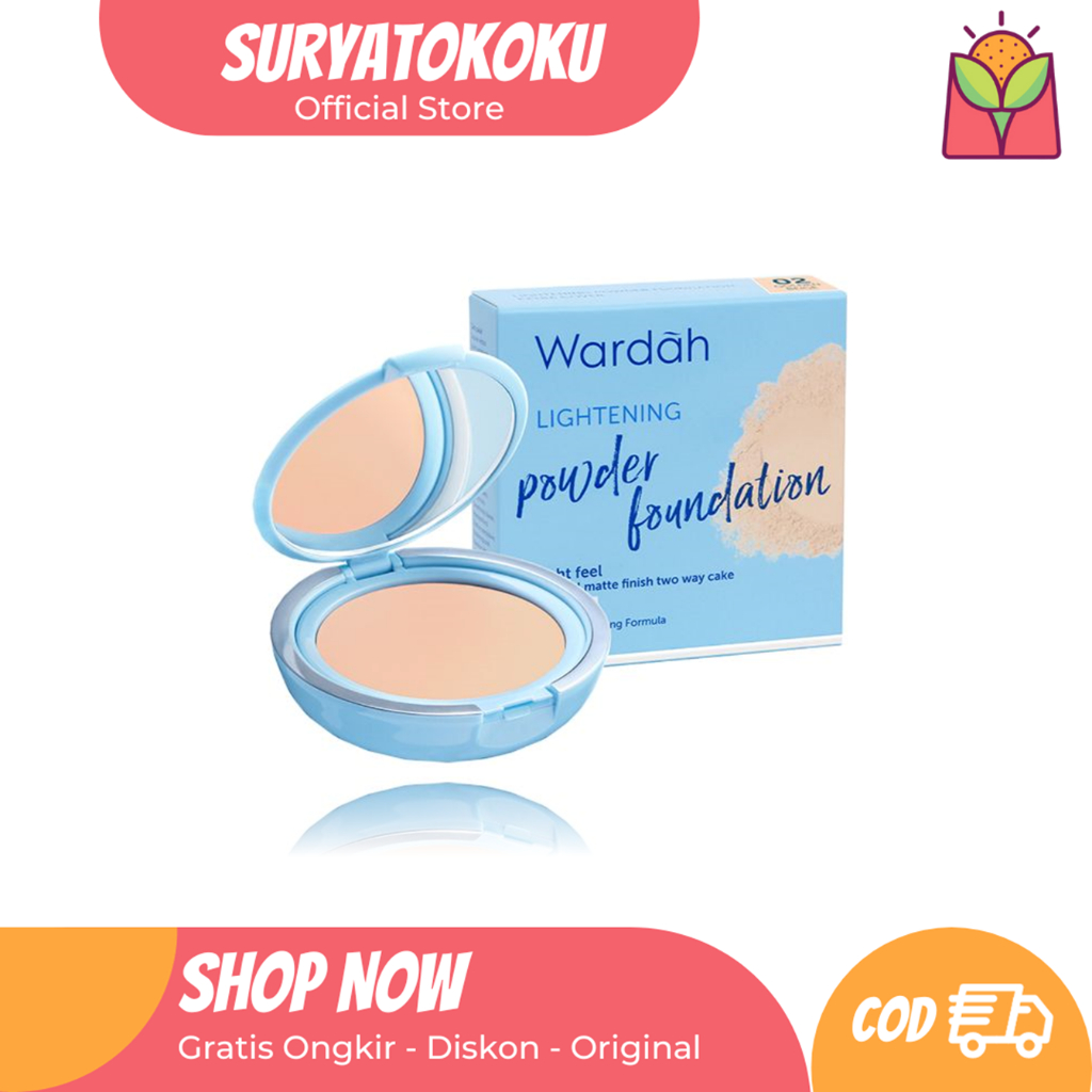 Jual Wardah Lightening Powder Foundation Light Feel 12 g - Two Way Cake ...