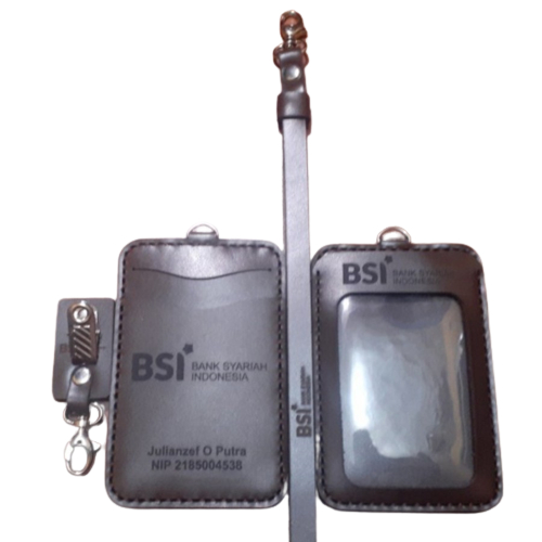 Jual Id Card Holder Kulit, Nametag kulit asli Sapi, Lanyard Kulit Bisa ...