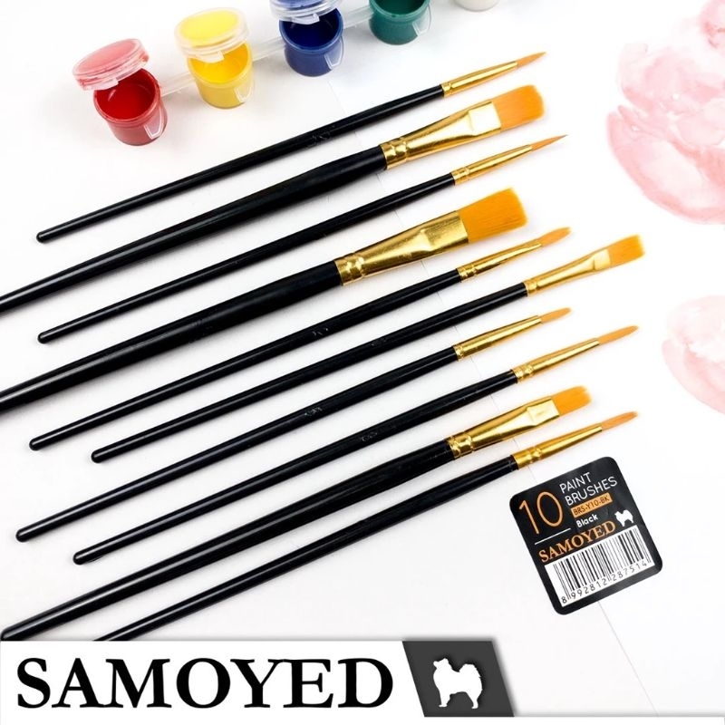 Jual 10 PCS KUAS LUKIS / SET KUAS MELUKIS / KUAS KALIGRAFI | Shopee ...