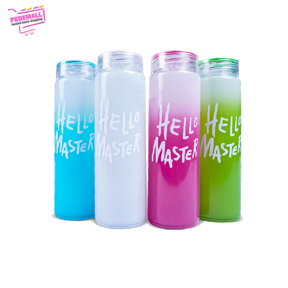 Jual Botol Minum Tahan Panas Hello Master Botol Kaca Tumbler Minum Free ...