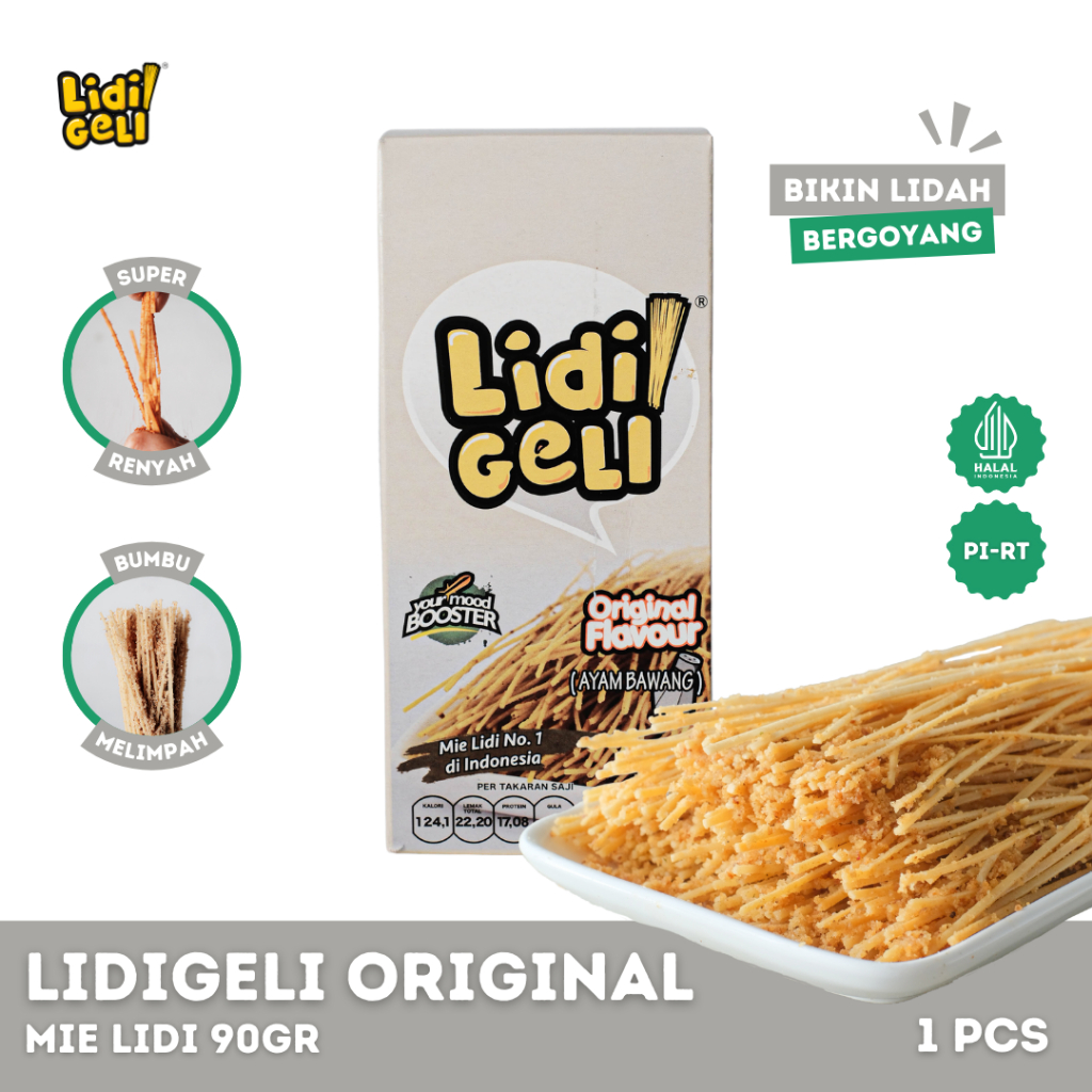 Jual Lidi Geli - Mie Lidi Rasa Original 90gr | Shopee Indonesia