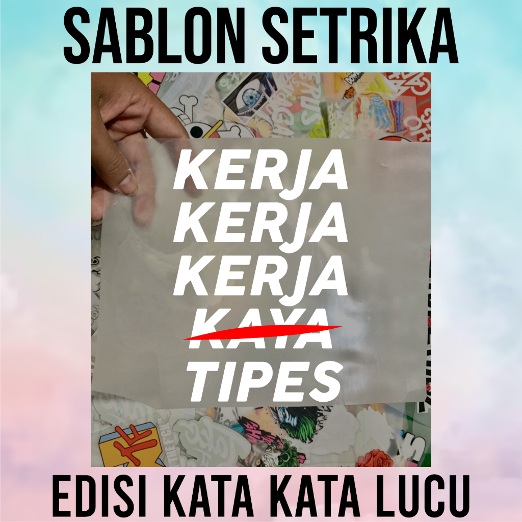 Jual STIKER DTF SABLON SETRIKA TEMA FONT KATA KATA LUCU KEREN PLESETAN ...