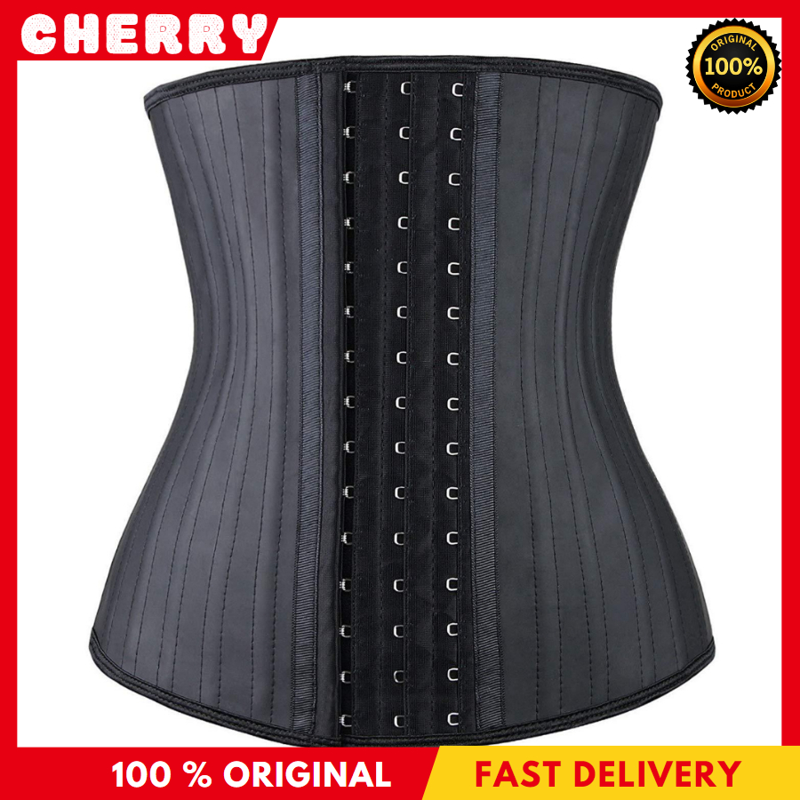 Jual Bone Latex Waist Trainer Corset Ig Latex Underbust Trimmer Cincher ...