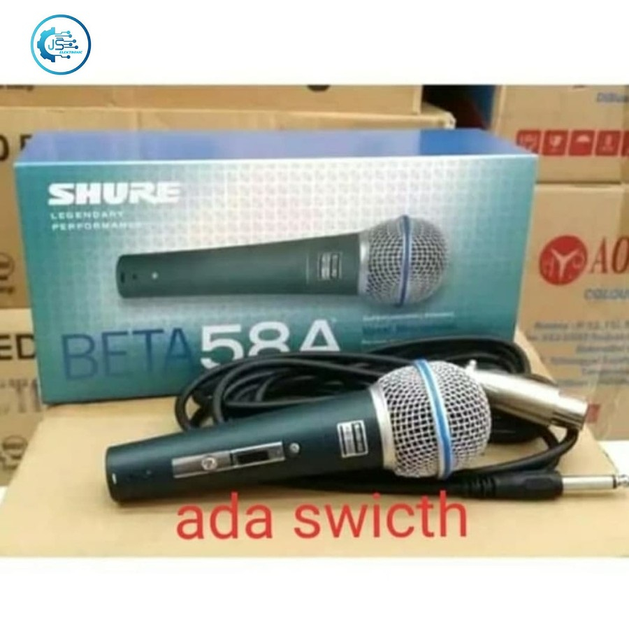 Jual MIC KABEL SHURE BETA58 BETA 58 + SWICTH | Shopee Indonesia