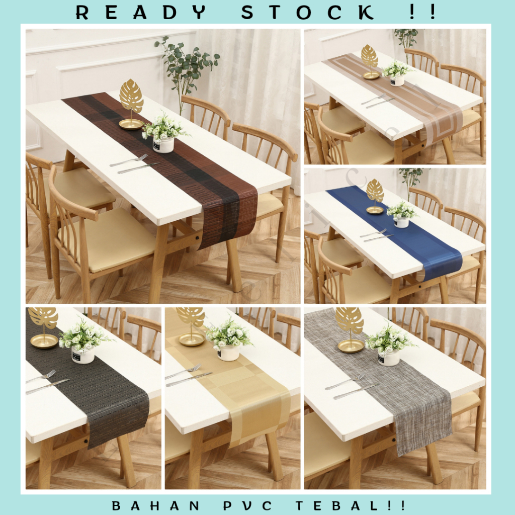 Jual PVC Table Runner / Taplak Meja Hiasan Meja Makan Ruang Tamu Buffet ...