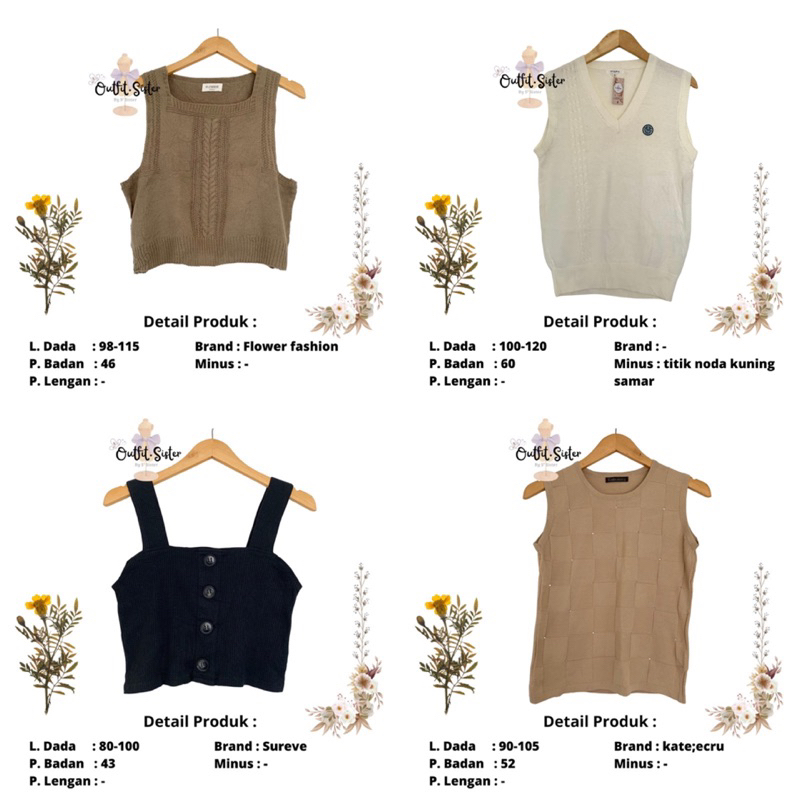Jual Koleksi Rajut Outfit.Sister | vest/kutung/rompi [NO Spaylater ...