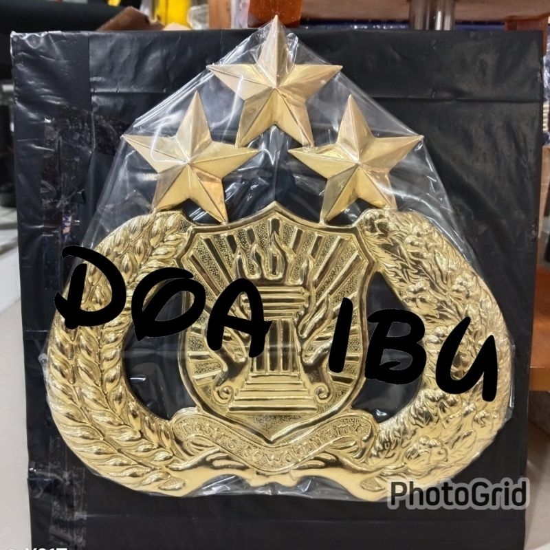 Jual best seller plat logo kuningan logo POLISI/TRI BRATA ukuran 30cm ...