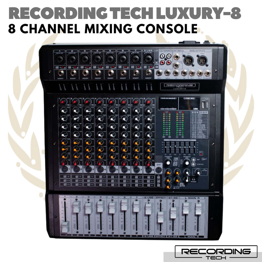 Jual RECORDING TECH LUXURY 8 MIXING CONSOLE | Audio MIxer 8 Channel ...