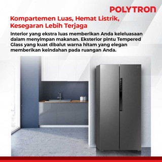 Jual POLYTRON Kulkas 2 Pintu Side By Side 450 liter PRS 455S | Shopee ...