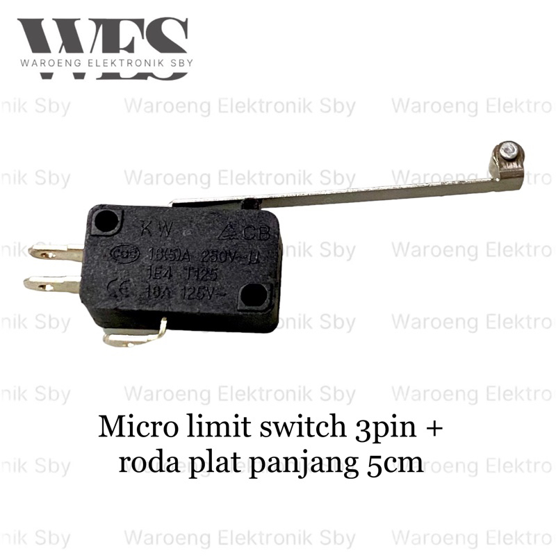 Jual MICRO LIMIT SWITCH + RODA PANJANG 3 pin 5CM | Shopee Indonesia