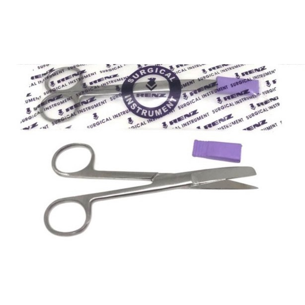 Jual RENZ Gunting Bengkok Tajam Tumpul 14cm / Gunting Operasi Tajam ...