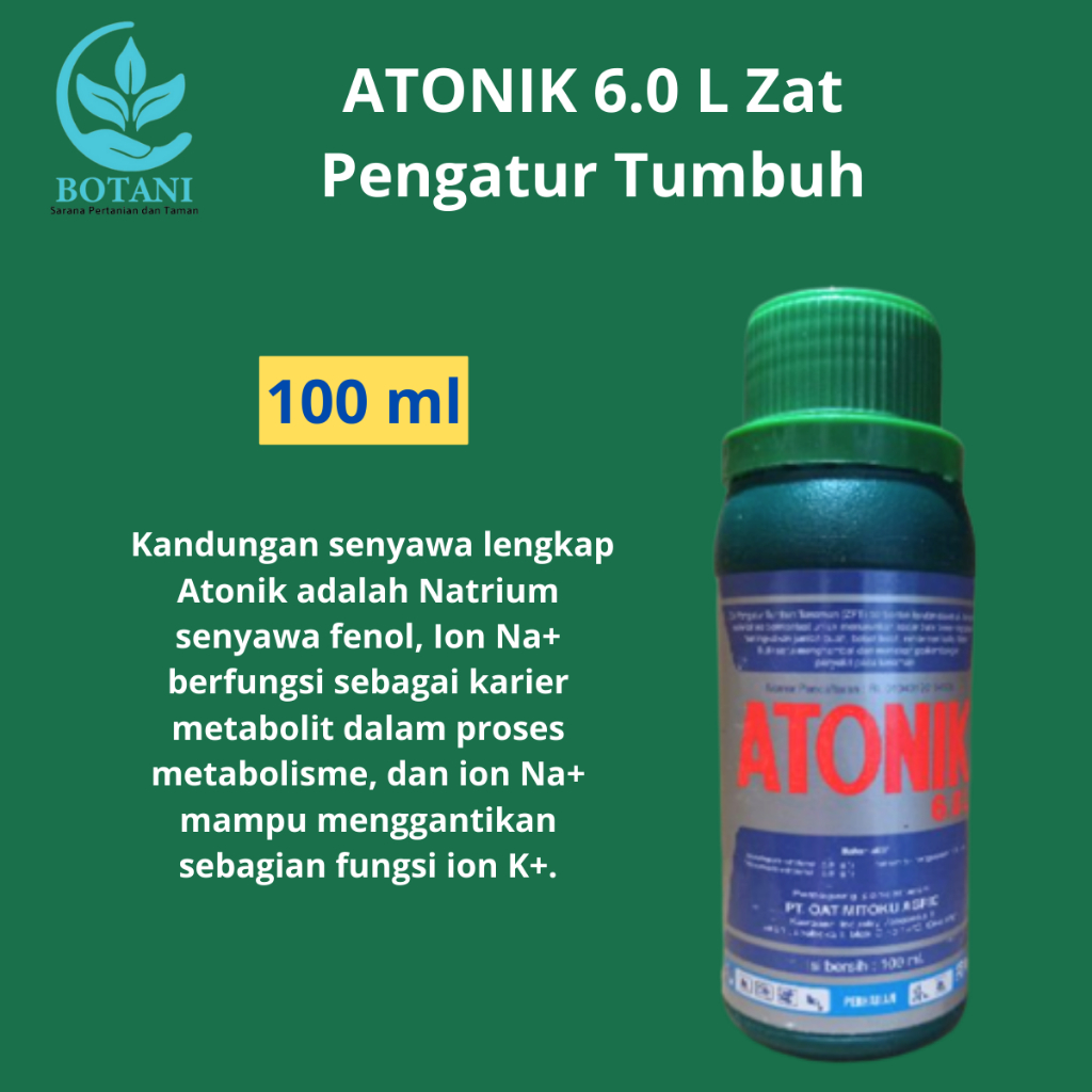 Jual Pupuk Atonik 6.0L ZPT Pengatur Tumbuh 100 ML Original | Shopee ...