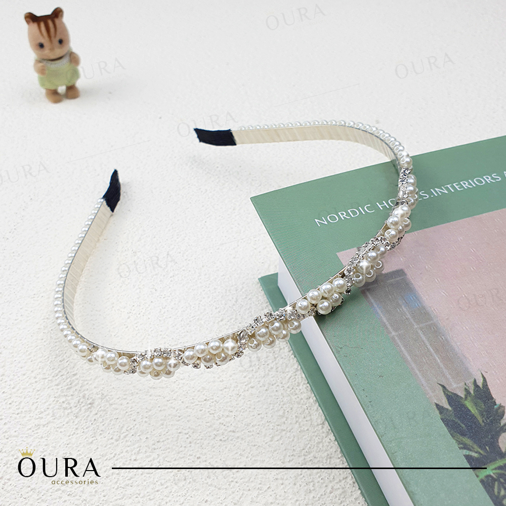 Jual Bando Mutiara Korea Bandana Dewasa Berlian Korean Pearl Headband ...
