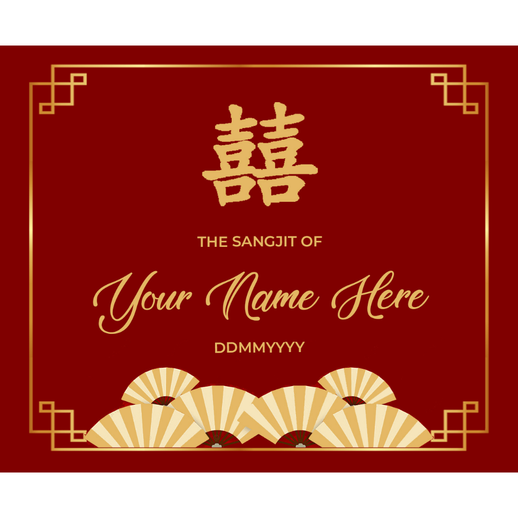 Jual Custom Label Sangjit Stiker Paper belt Sangjitan / Teapai ...