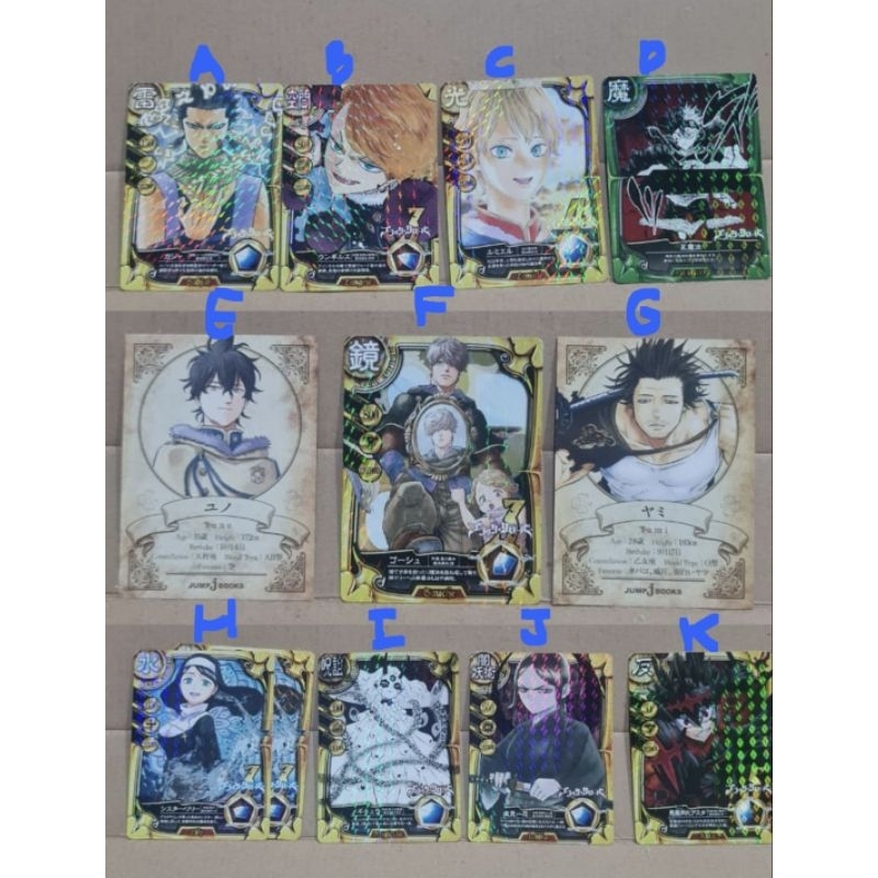Jual Black Clover Official Card Collection Asta Yuno Yami Langris dkk ...