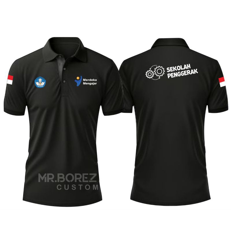 Jual Kaos Wangki Merdeka Mengajar Sekolah Penggerak / Polo Shirt ...