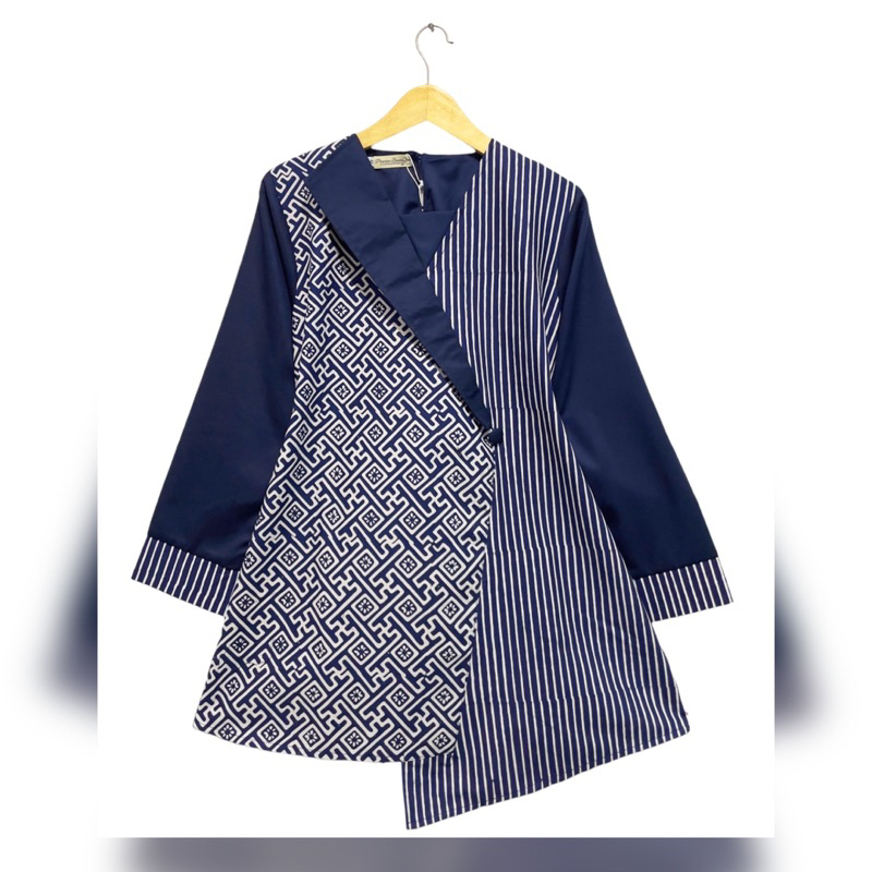 Jual Blus Adira kombinasi batik cap lurik tenun Jepara size s sampe XXL (B39) | Shopee Indonesia