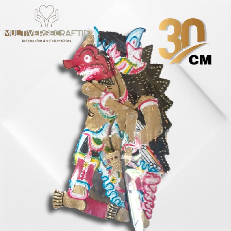 Jual Miniatur Wayang Kulit Asli 30cm Buto Patih Ukuran Mini Bahan Kulit ...