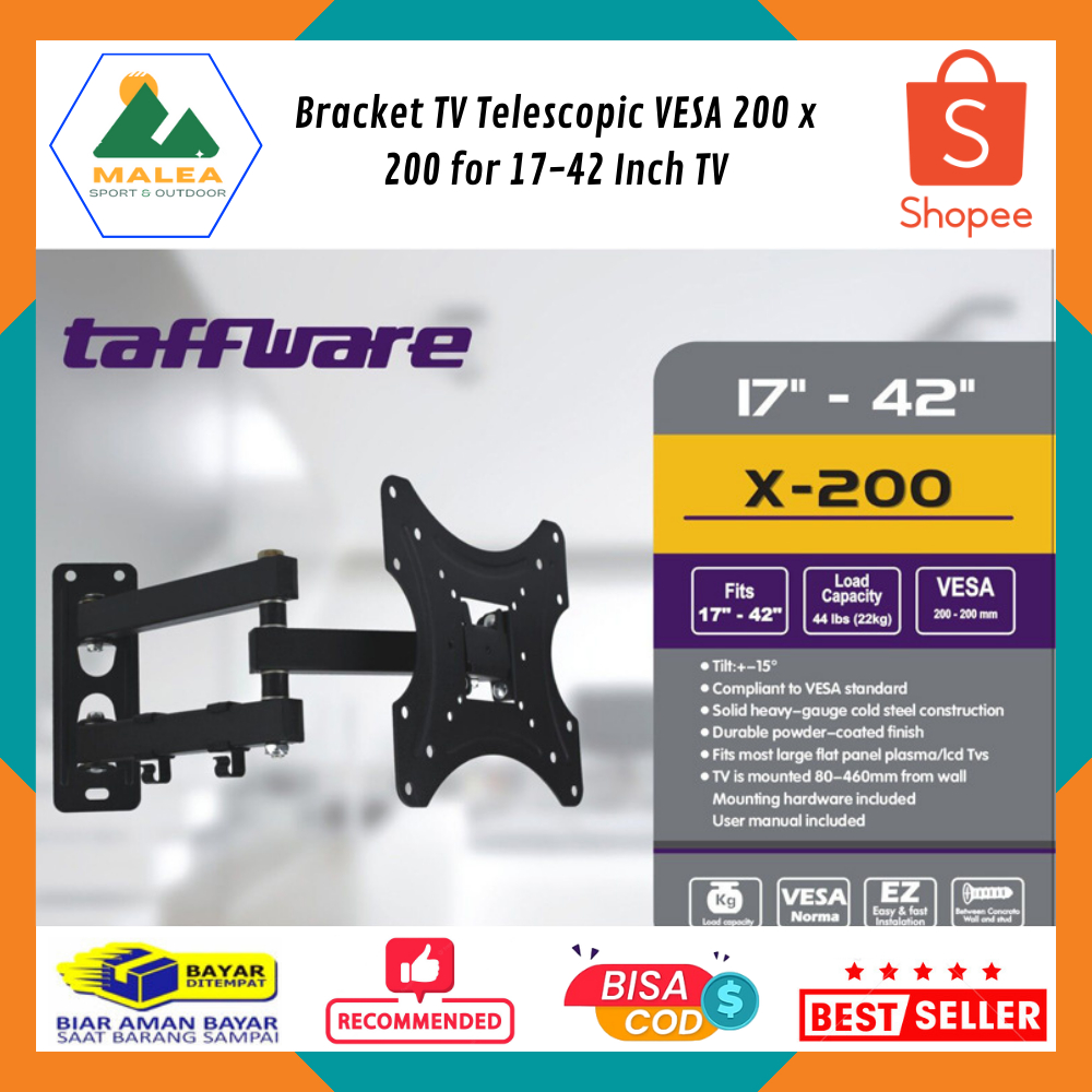 Jual Bracket TV Telescopic VESA 200 x 200 for 17-42 Inch TV / Braket ...
